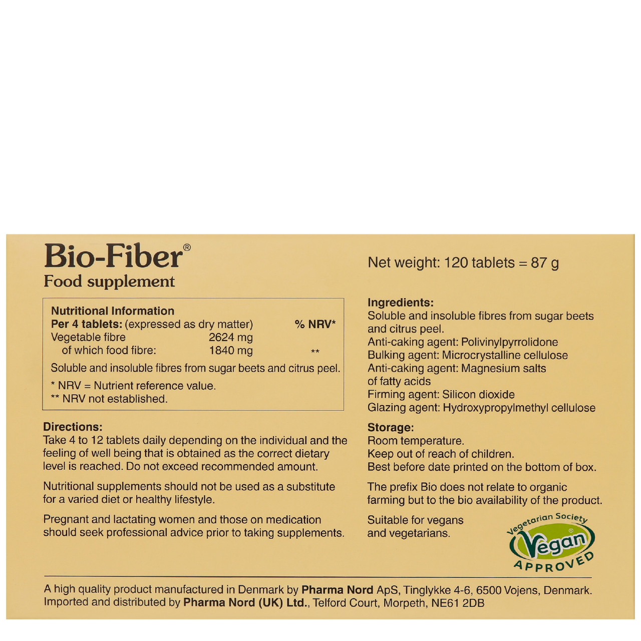 Pharma Nord Bio-Fiber 120 tablets | Fibre tablets | VictoriaHealth