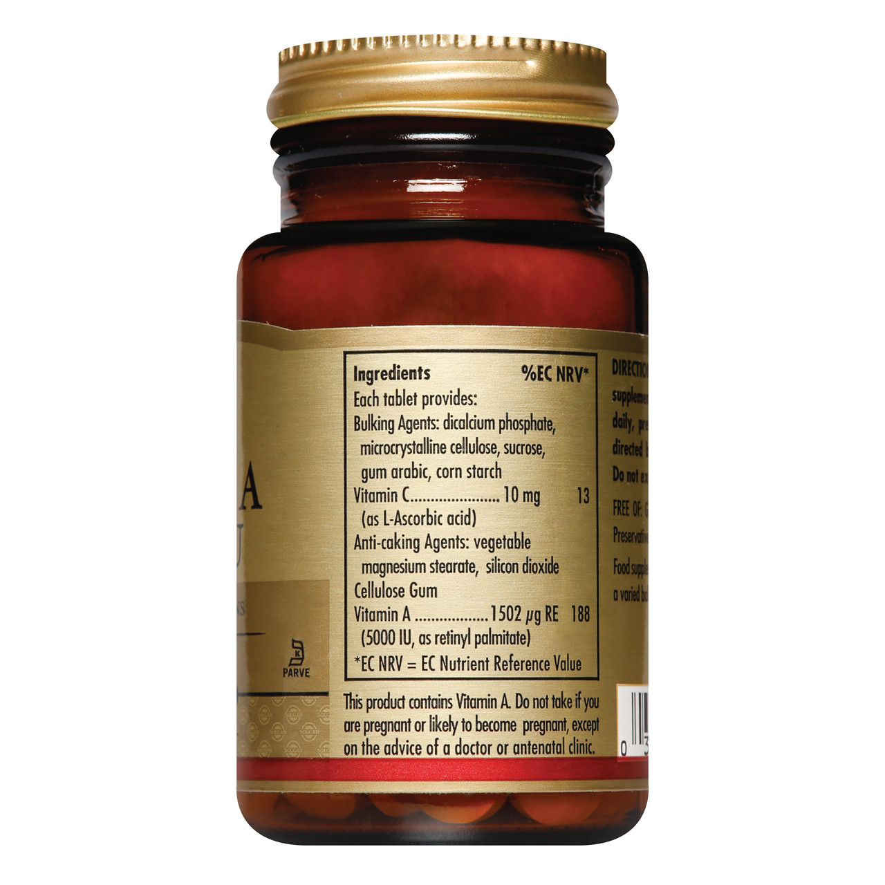 Solgar Dry Vitamin A 1500mcg ( 5000iu), 100 Tablets - VictoriaHealth