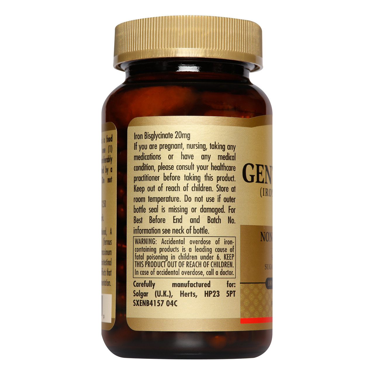Solgar Gentle Iron, 20mg 180 Capsules - VictoriaHealth