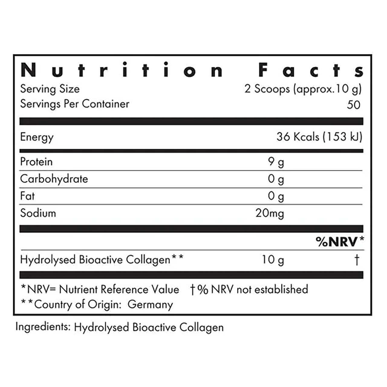 Allergy Research Bioactive Collagen, 500 grams - VictoriaHealth