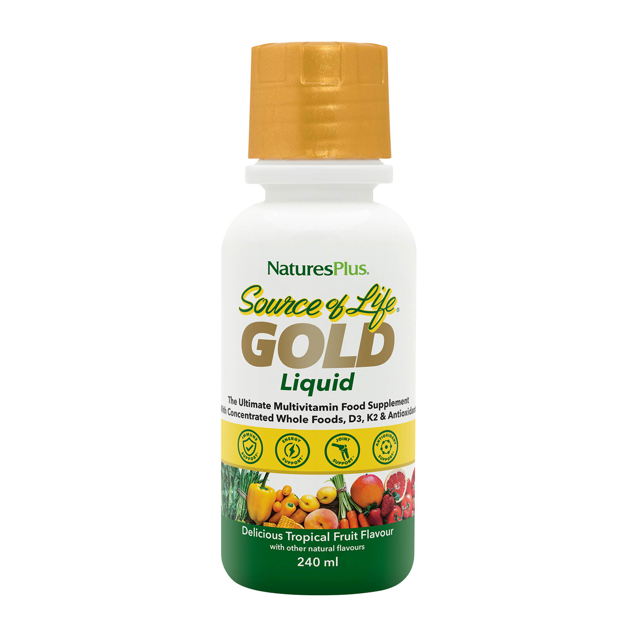 Natures Plus Source of Life® GOLD Multivitamin Liquid, 240ml ...