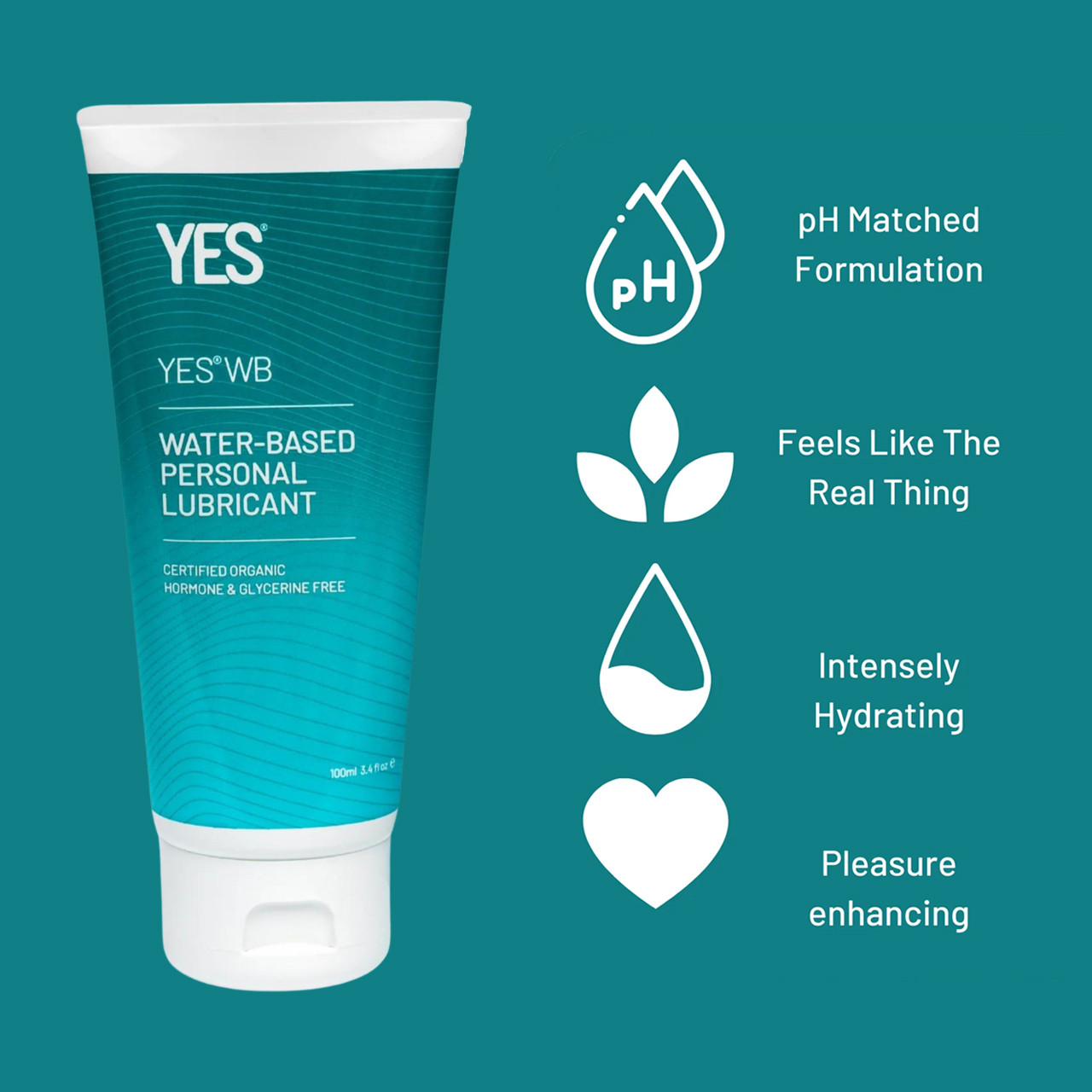 The Yes Yes Company WB Water Based Lubricant, 100ml - VictoriaHealth