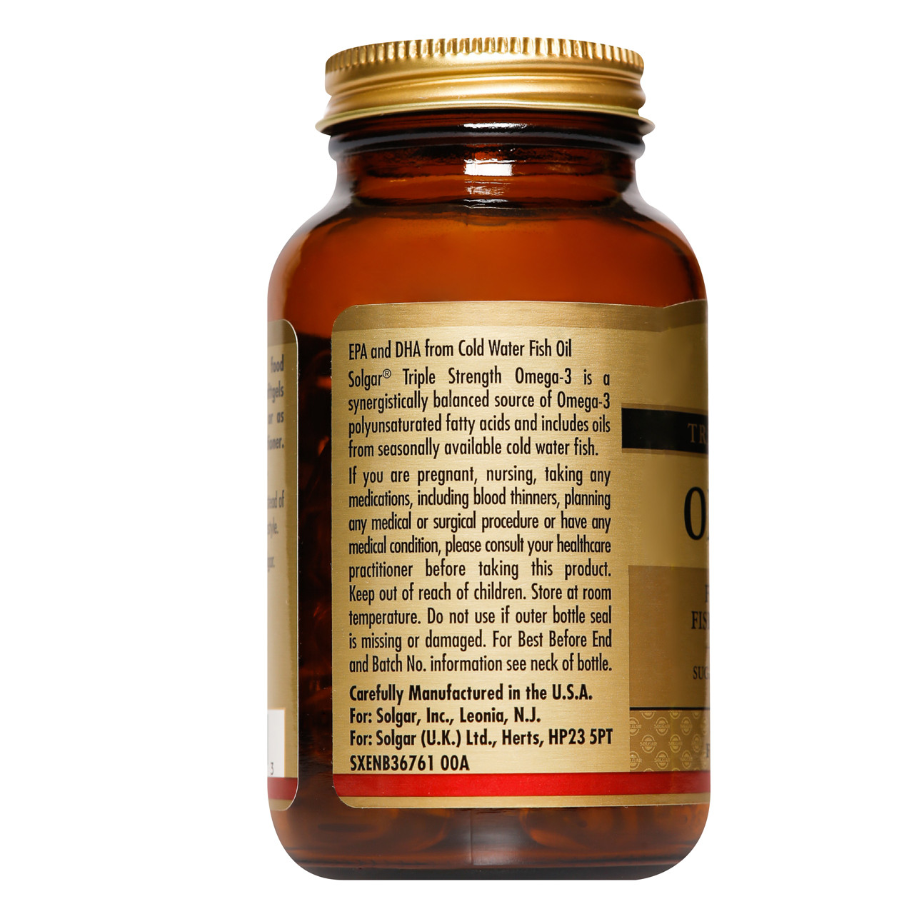 Solgar Triple Strength Omega-3, 2800mg 50 Softgels - VictoriaHealth