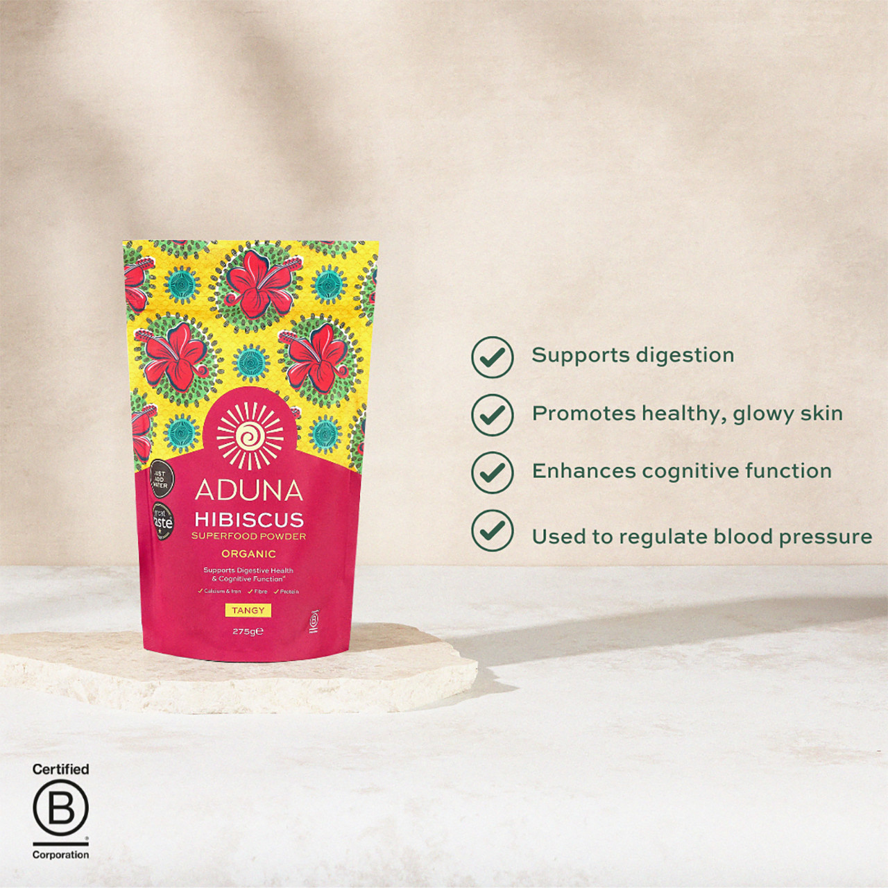 Aduna Hibiscus Superfood Powder, 275g - VictoriaHealth