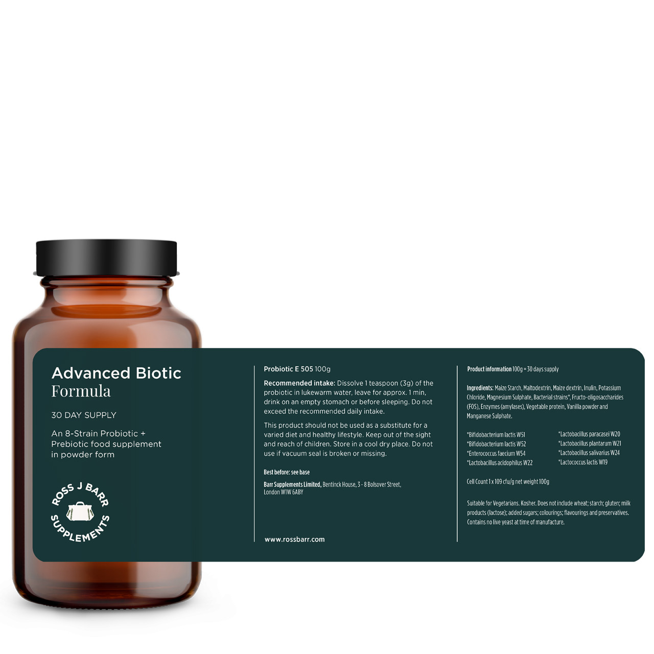 Ross J. Barr Probiotic Formula, 100g - VictoriaHealth