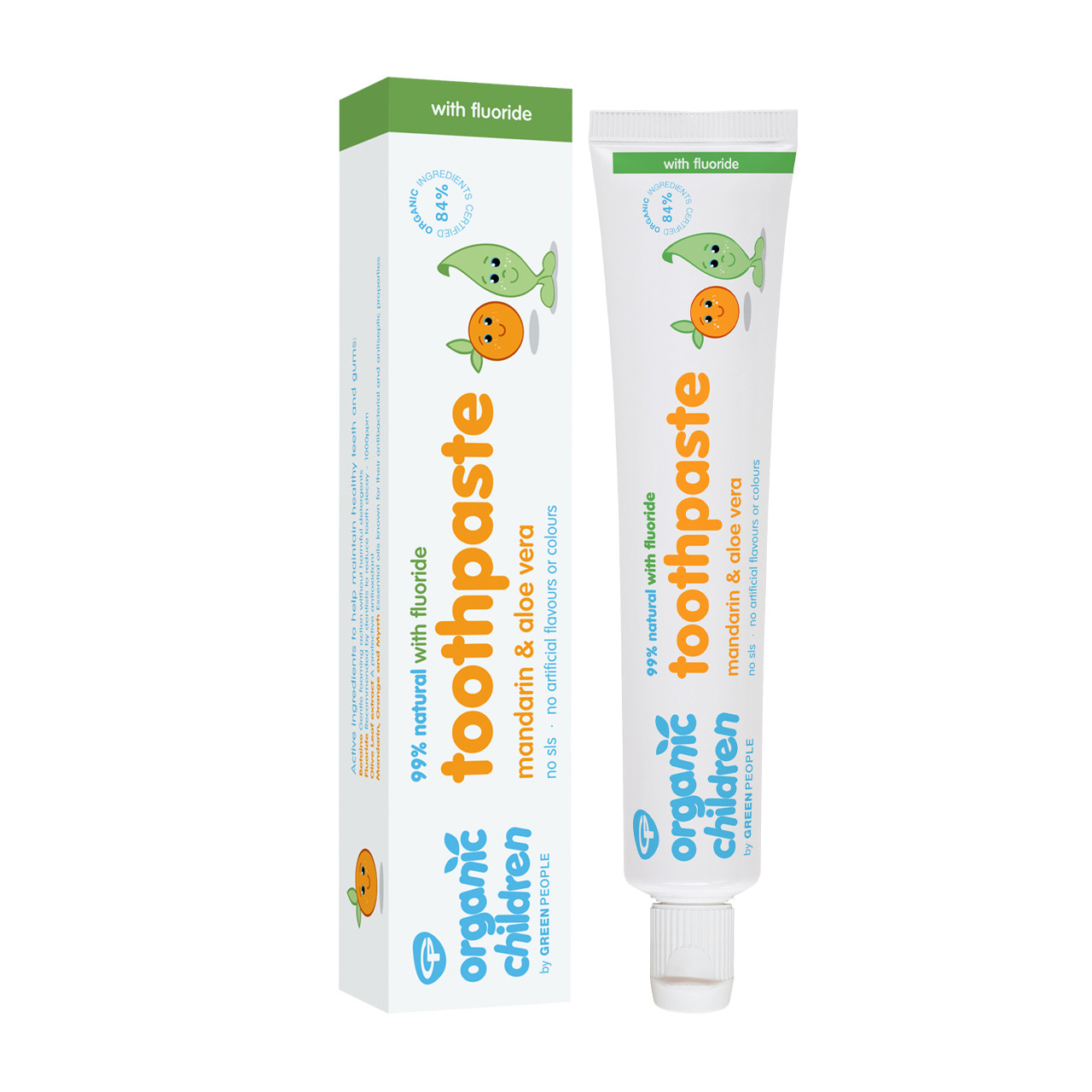 Green People Organic Children Mandarin & Aloe Vera Toothpaste with ...