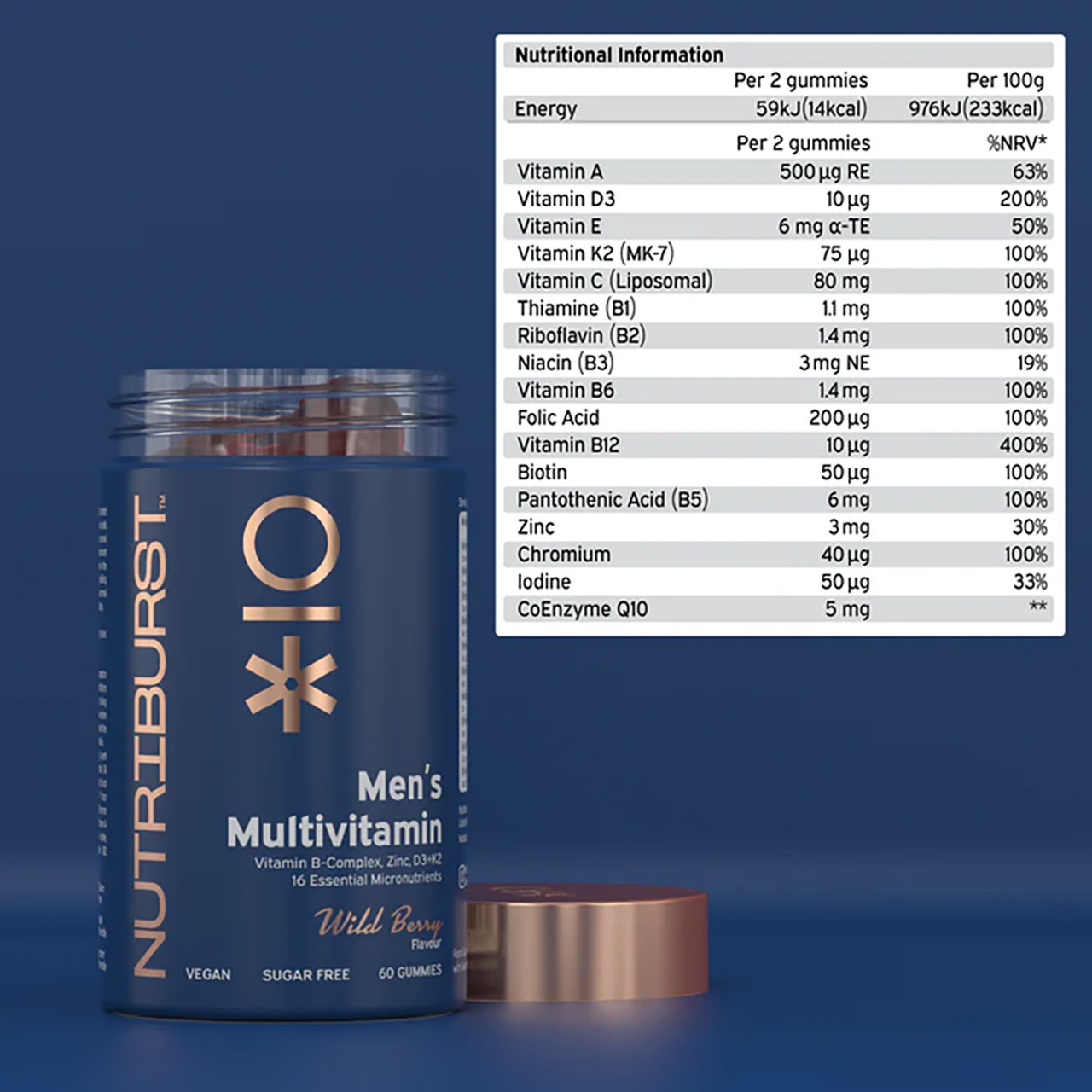 Nutriburst Men's Multivitamin, 60 Gummies - VictoriaHealth