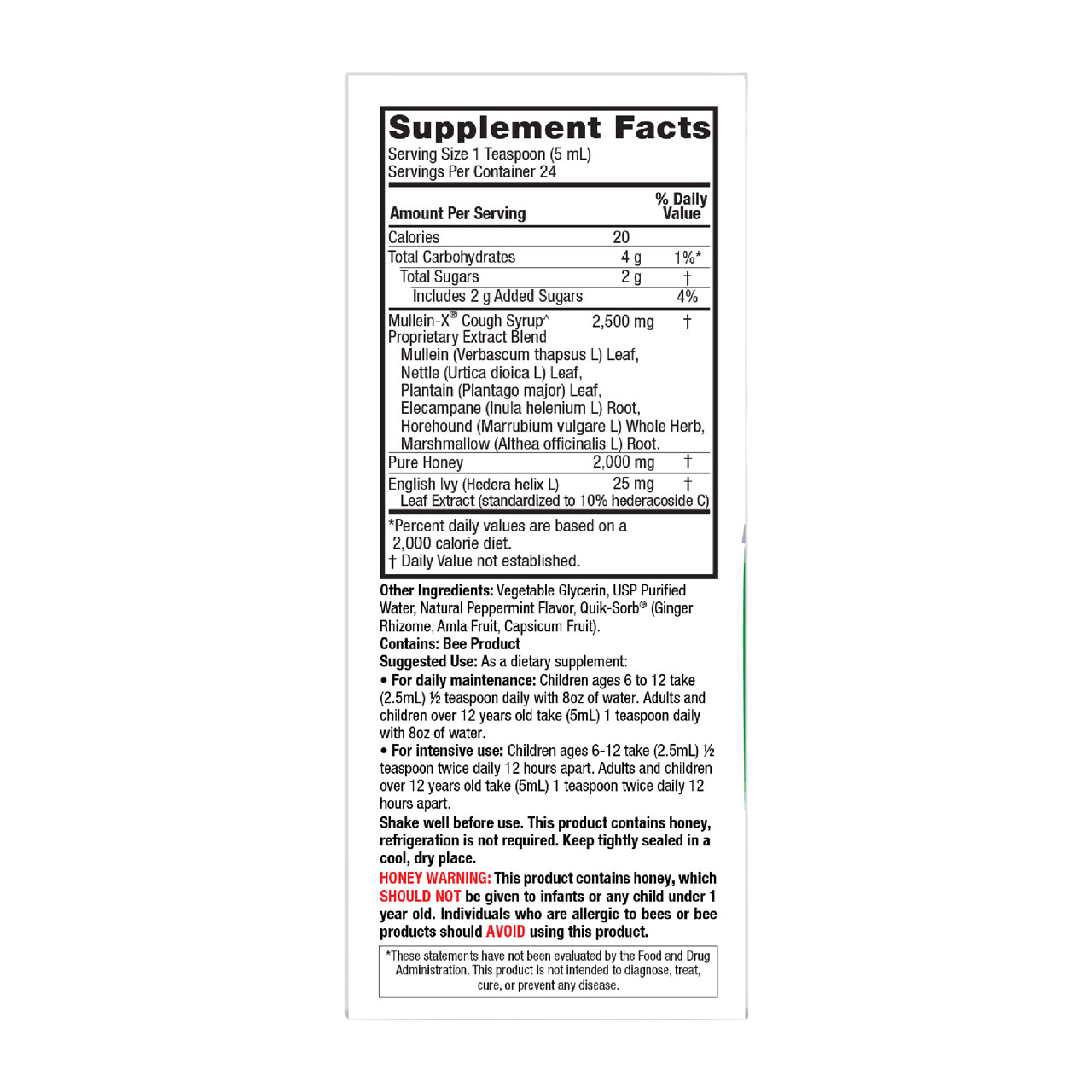 Natures Answer Mullein-X® Cough Syrup, 120ml - VictoriaHealth