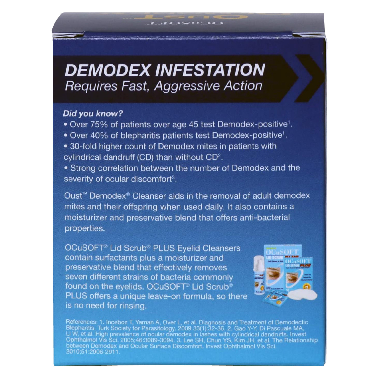 OcuSoft Oust Demodex Cleanser - 30 Extra Strength Wipes
