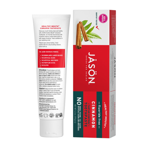 Jason Healthy Mouth Tartar Control Toothpaste (Fluoride Free), 119g ...