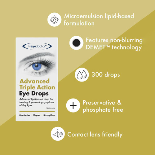 The Eye Doctor Advanced Triple Action Eye Drops, 10ml - VictoriaHealth
