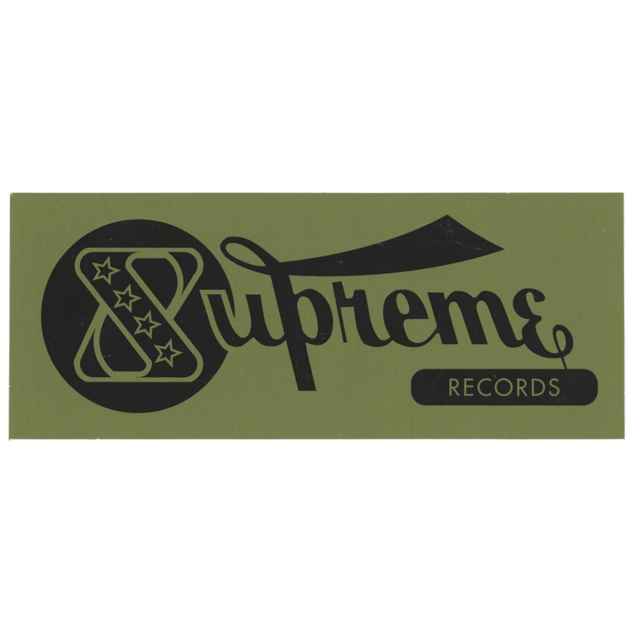 Supreme Records Green Sticker | Spring Summer 2024 | Supreme Stickers