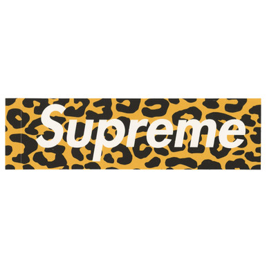 Supreme Shanghai Leopard Print Box Logo Sticker | Spring Summer 2024