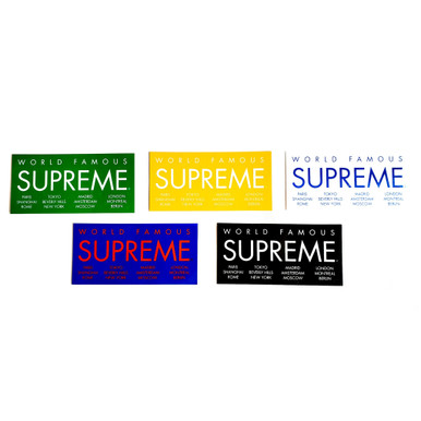 Supreme World Famous International Stickers | 2015 | Supreme Stickers