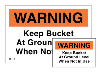 Warning Keep Bucket - Combo Decal