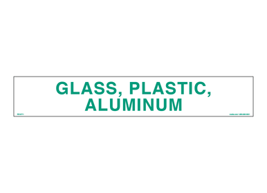 Glass, Plasitc, Aluminum Decal