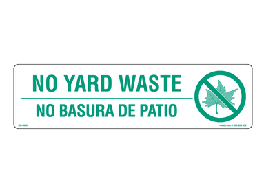 No Yard Waste / Spanish Decal