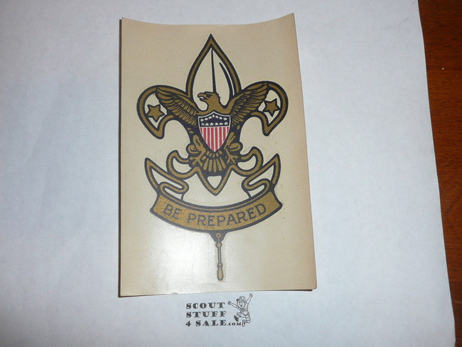 1960's Boy Scout Emblem Decal gold/blue 1st class emblem