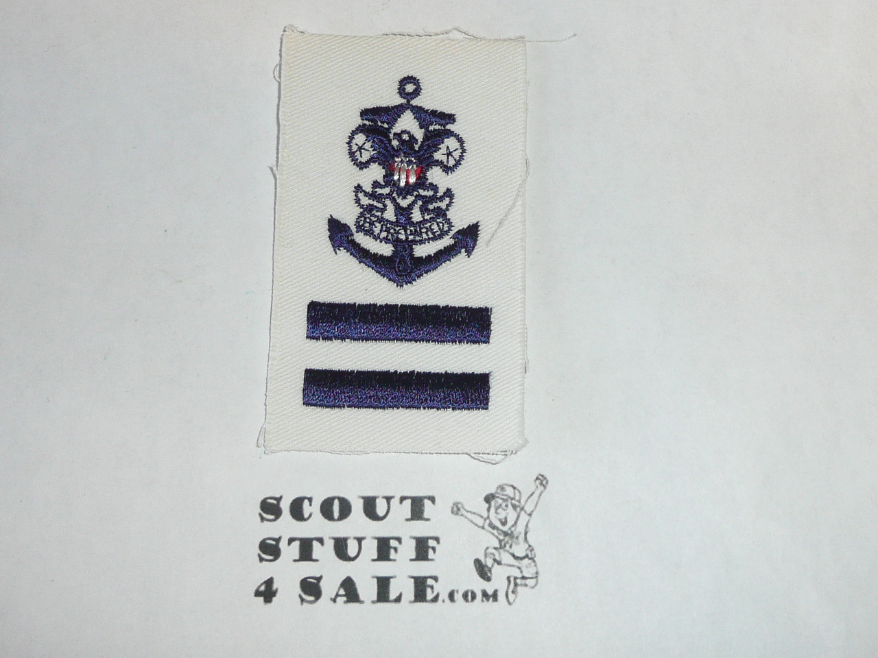 Sea Scout Rank Patch, Ordinary on White Twill, 1950's