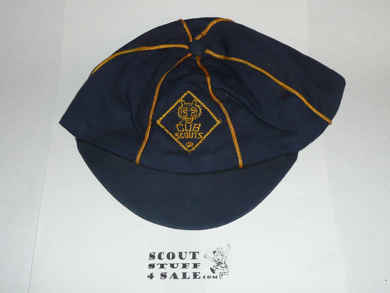 1960's-1970's Official Cub Scout Cap, one size fits all, Twill material