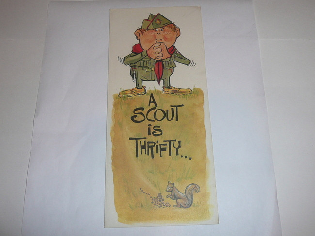 1968 Boy Scout Birthday Card with a Scout is Thrifty on the Cover Happy ...