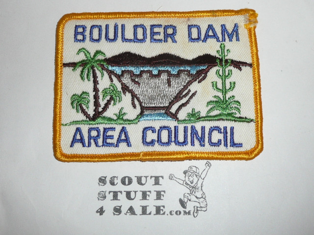 Boulder Dam Area Council Patch (CP), yellow r/e on white twill, bdr ...