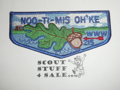 Order of the Arrow Lodge #215 Noo-Ti-Mis Oh'ke hs1 Flap Patch