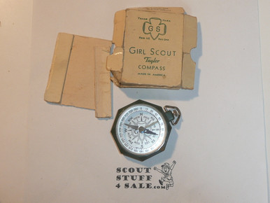 1930's Bakelite Girl Scout Compass made by Taylor, New with damaged box