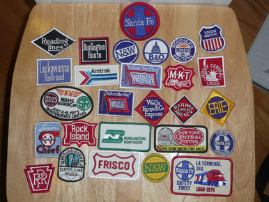 Large Collection of 27 MINT 1950's-60's Railroad Patches