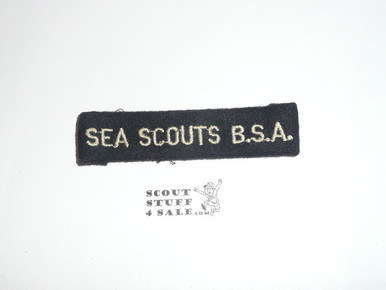 Program Strip - Sea Scouts B.S.A. on blue felt, lt use