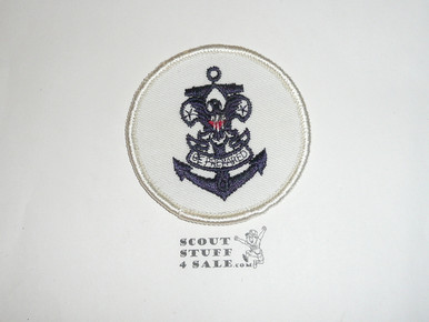 Sea Scout Universal Emblem Patch on White Twill 1980's