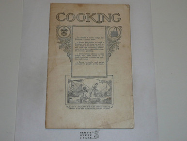 Cooking Merit Badge Pamphlet, Type 2, White Cover, 1923 Printing