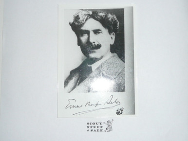 Picture Of E. T. Seton With BSA Pin on Lapel And Signature Below