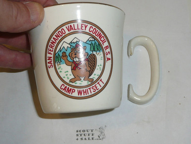 1960's Camp Whitsett Mug Saluting Beaver Broken Handle-Can be glued