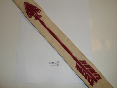1950's Flocked Felt Ordeal Order of the Arrow Sash Used 29"