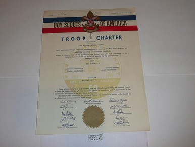 1961 Boy Scout Troop Charter February 50th anniversary BSA