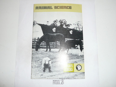 Animal Science Merit Badge Pamphlet, Type 8, Green Band Cover, 5-77 ...