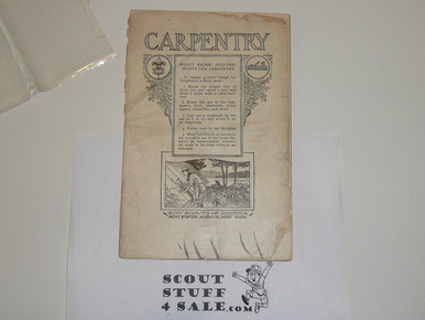 1924 Carpentry Merit Badge Pamphlet, Type 2, White Cover, Covers ...