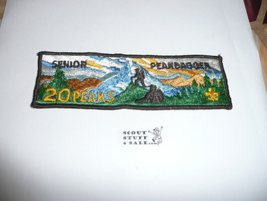 Senior Peak Bagger High Adventure Hiking Award Patch, 20 Peaks