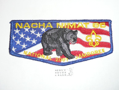 Order of the Arrow Lodge #86 Nacha Nimat s10 2001 NJ Flap Patch - Scout