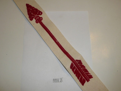 1950's Flocked Felt Ordeal Order of the Arrow Sash Litely Used Condition