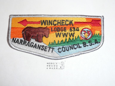 Order of the Arrow Lodge #534 Wincheck s14 OA 75th Anniversary Flap Patch