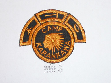 Camp Karankawa Patch with three segments, black c/e twill