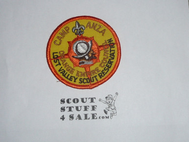 Camp Anza Patch, Orange Empire Council, yellow twill w/org bdr