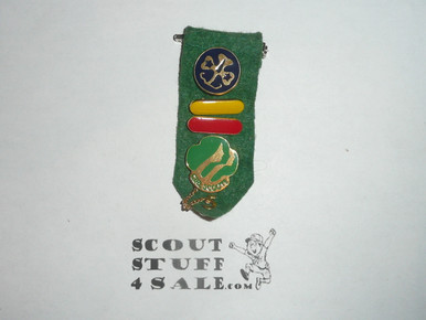 Girl Scout Felt Brag Rag with 4 pins