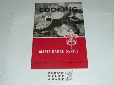 Cooking Merit Badge Pamphlet, Type 6, Picture Top Red Bottom Cover, 8 ...