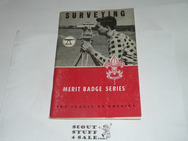Surveying Merit Badge Pamphlet, Type 6, Picture Top Red Bottom Cover, 1 ...