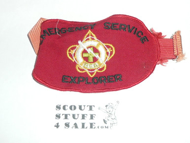 BSA Emergency Service Explorer Armband (black letters) - Elastic Band