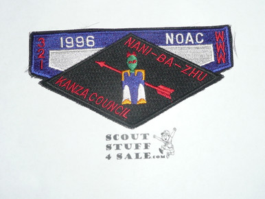 Order of the Arrow Lodge #321 Nani-Ba-Zhu s14 1996 NOAC Flap Patch