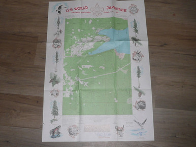 1967 Boy Scout World Jamboree Large Topo Map